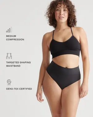 Quince Shaping High-waisted Thong - Black