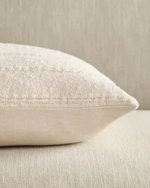 Quince Textured Striped Cotton Pillow Cover