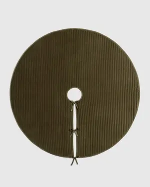 Quince Cotton Velvet Tree Skirt - Moss