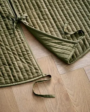 Quince Cotton Velvet Tree Skirt - Moss