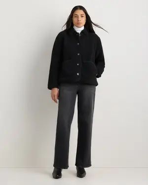 Quince Sherpa Barn Jacket - Black