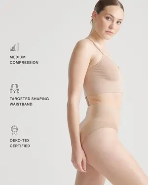 Quince Shaping High-waisted Brief - Sand