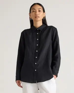 Quince Long Sleeve Shirt - Black
