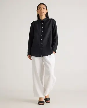 Quince Long Sleeve Shirt - Black