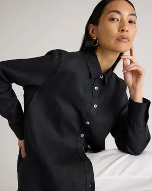Quince Long Sleeve Shirt - Black