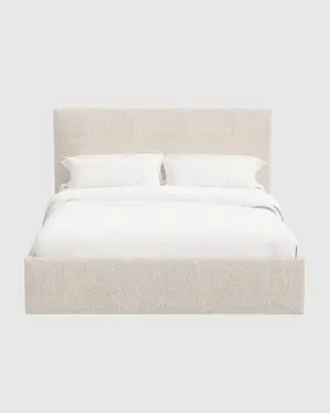 Quince Plush Boucle Square Bed - Ivory