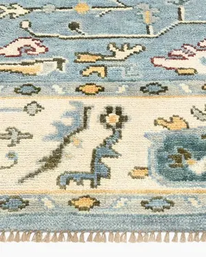 Quince Artemis Hand-knotted Wool Rug - Light Blue