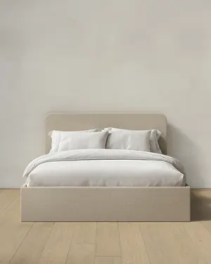 Quince 100% Linen Curved Bed Flax