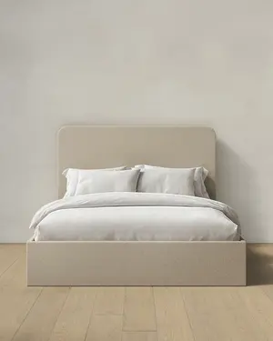 Quince 100% Linen Curved Bed Flax