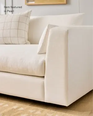 Quince Oasis Sofa In Performance Linen - Ivory