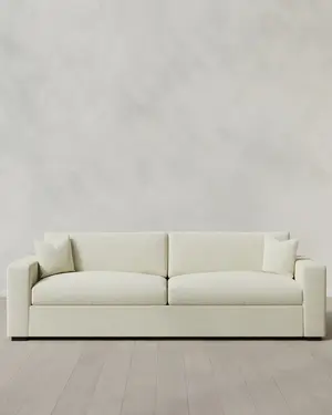 Quince Oasis Sofa In Performance Linen - Ivory