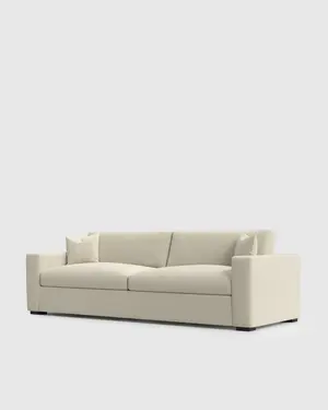 Quince Oasis Sofa In Performance Linen - Ivory