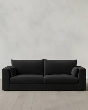 Quince Oasis Sofa In Performance Linen - Onyx