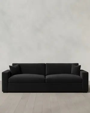 Quince Oasis Sofa In Performance Linen - Onyx