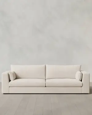 Quince Oasis Sofa In Performance Linen - Pearl