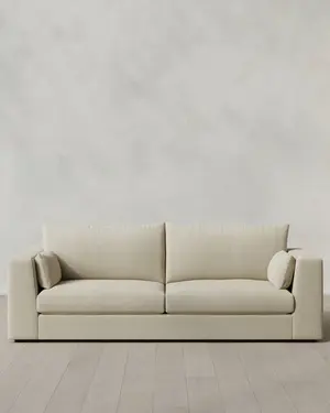 Quince Oasis Sofa In Performance Linen - Sand