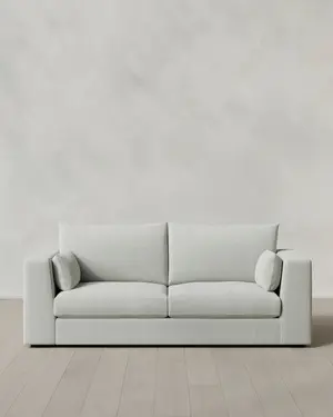 Quince Oasis Sofa In Performance Linen - Silver