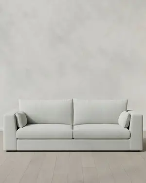 Quince Oasis Sofa In Performance Linen - Silver