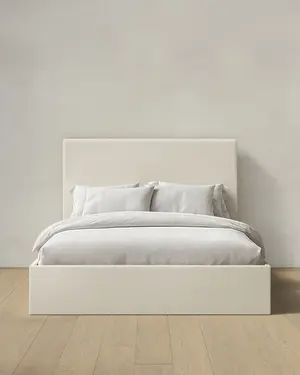Quince 100% Linen Square Bed - Canvas