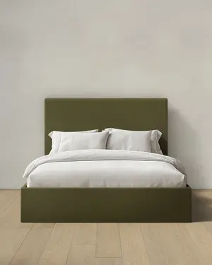 Quince 100% Linen Square Bed Olive