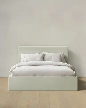 Quince 100% Linen Square Bed Silver