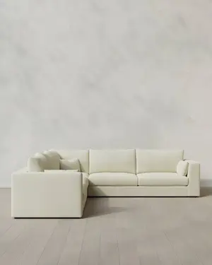 Quince Oasis L Sectional In Performance Linen - Ivory