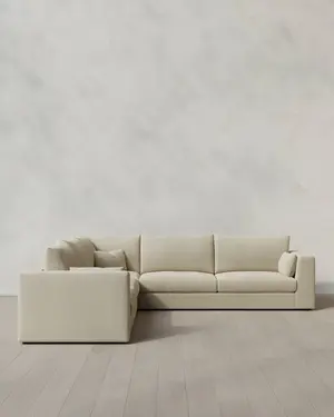 Quince Oasis L Sectional In Performance Linen - Sand
