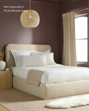 Quince Plush Boucle Curved Bed - Grey