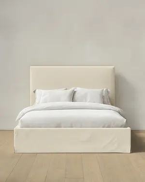 Quince Slipcover Bed In 100% Linen - Canvas