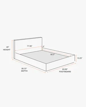 Quince Slipcover Bed In 100% Linen - Flax