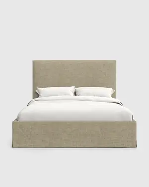 Quince Slipcover Bed In 100% Linen - Flax