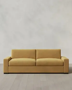 Quince Stillman Performance Velvet Sofa - Caramel
