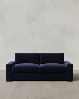 Quince Stillman Performance Velvet Sofa Midnight