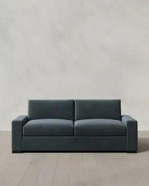 Quince Stillman Performance Velvet Sofa Pine