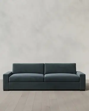 Quince Stillman Performance Velvet Sofa Pine