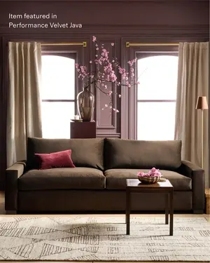 Quince Stillman Performance Velvet Sofa - Sable