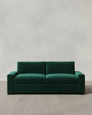 Quince Stillman Performance Velvet Sofa Spruce
