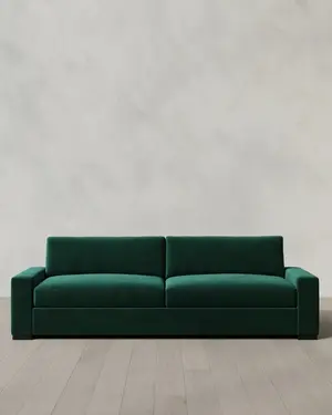 Quince Stillman Performance Velvet Sofa Spruce