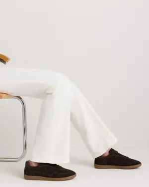 Quince Italian Suede Gum Sole Sneakers - Coffee Bean