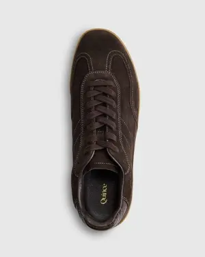 Quince Italian Suede Gum Sole Sneakers - Coffee Bean