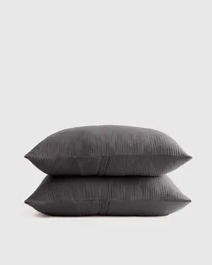 Quince Gauze Sham Set Charcoal