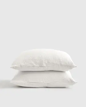 Quince Gauze Sham Set - White