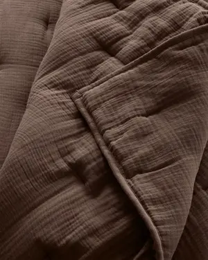 Quince Gauze Dream Quilt Set - Chocolate