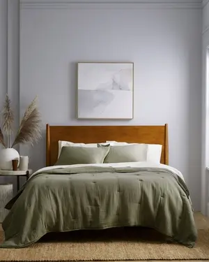 Quince Gauze Dream Quilt Set - Olive