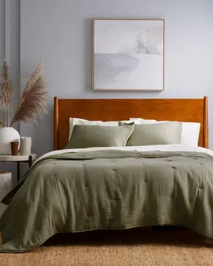 Quince Gauze Dream Quilt Set - Olive
