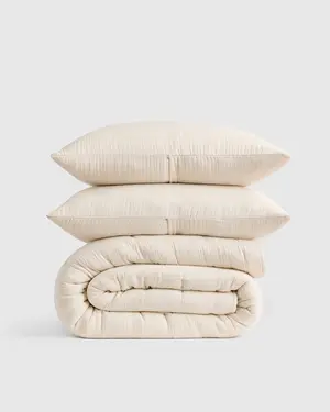 Quince Gauze Dream Quilt Set Undyed