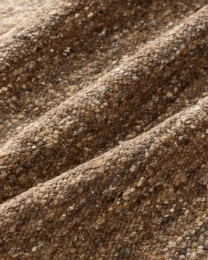 Quince Liam Handwoven Wool Boucle Rug - Brown