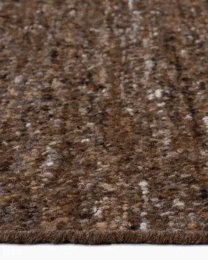 Quince Liam Handwoven Wool Boucle Rug - Brown