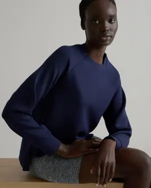 Quince Cloudcomfort Crewneck Sweatshirt - Deep Navy