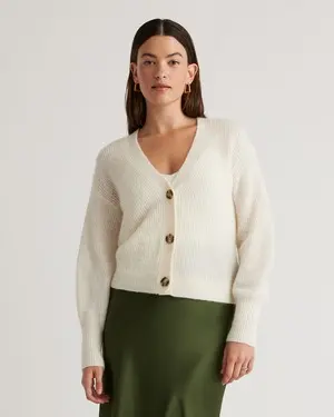 Quince Alpaca Cropped Cardigan
